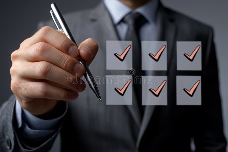Business Approval Checklist Concept Stock Illustration - Illustration ...