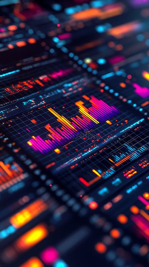 Business Area Graph with Colorful Highlights Stock Illustration ...