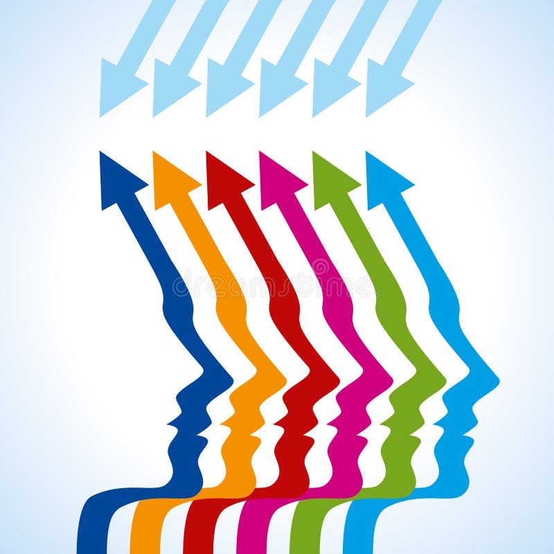 Business Arrow Concept with Teamwork Stock Vector - Illustration of ...