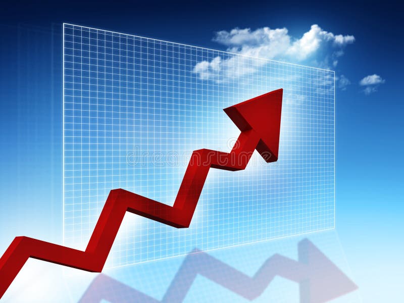 Business arrow Graph stock illustration. Illustration of backdrop ...