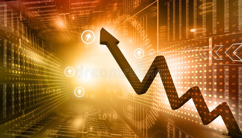 Business Arrow Graph stock illustration. Illustration of digital - 46376201