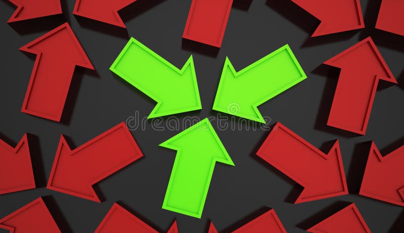 Business Arrow Icon Concept Rendered Stock Illustration - Illustration ...