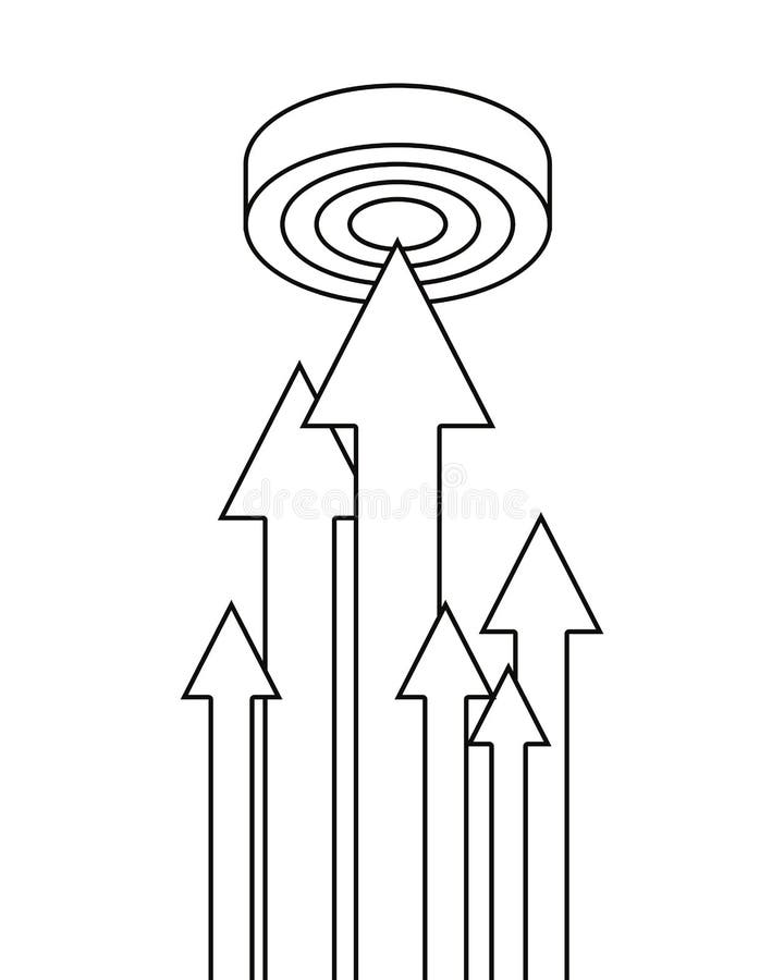 Business Arrows and Target Strategy Stock Vector - Illustration of ...