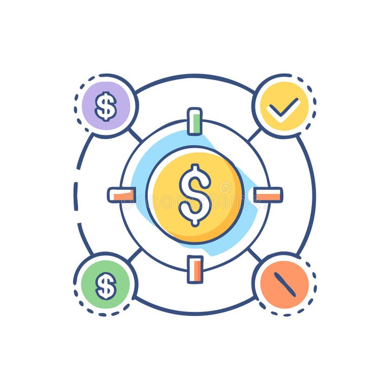 Business Asset Allocation Icon Stock Vector - Illustration of metrics ...