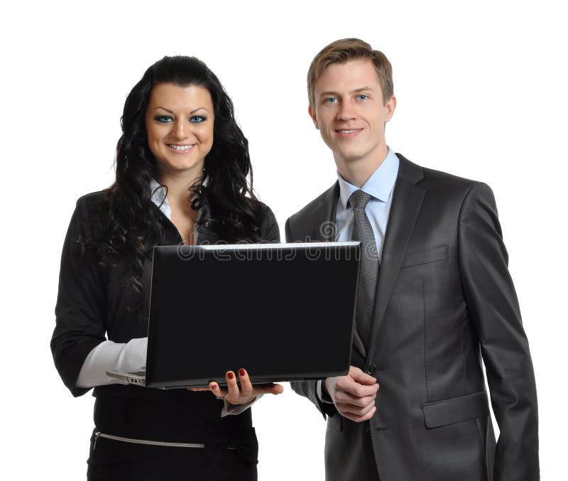 Business Associates with Laptop Stock Photo - Image of business ...