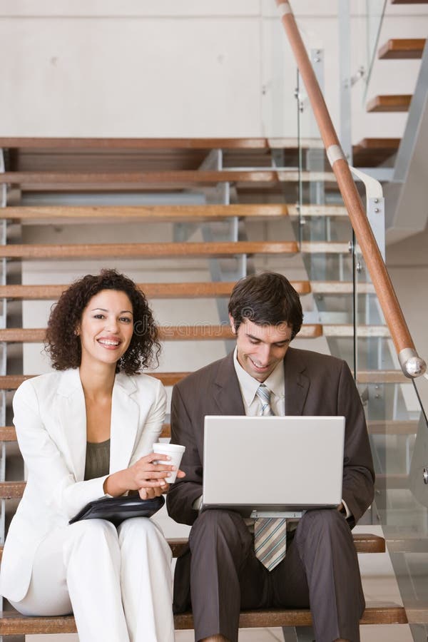 Businesswoman Explaning To Businessman Stock Photo - Image of collar ...