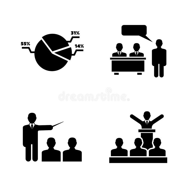 Business Audience. Simple Related Vector Icons Stock Vector ...