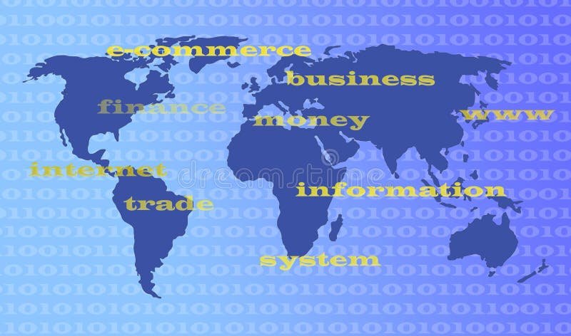 Trade Route Word Cloud with Abstract Background Stock Illustration ...