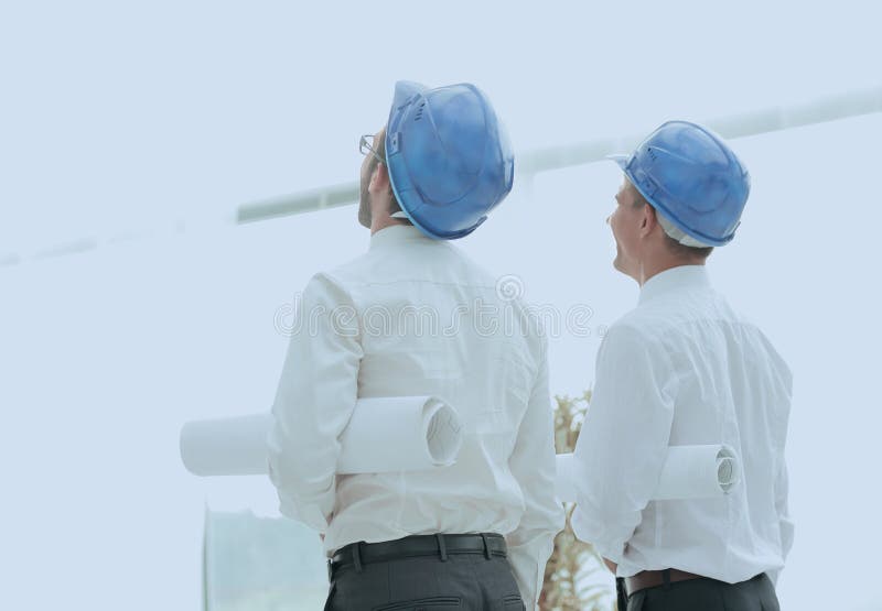Rear View. Architect and Builder Stock Image - Image of build ... Rear View. Architect and Builder Stock Image - Image of build ...