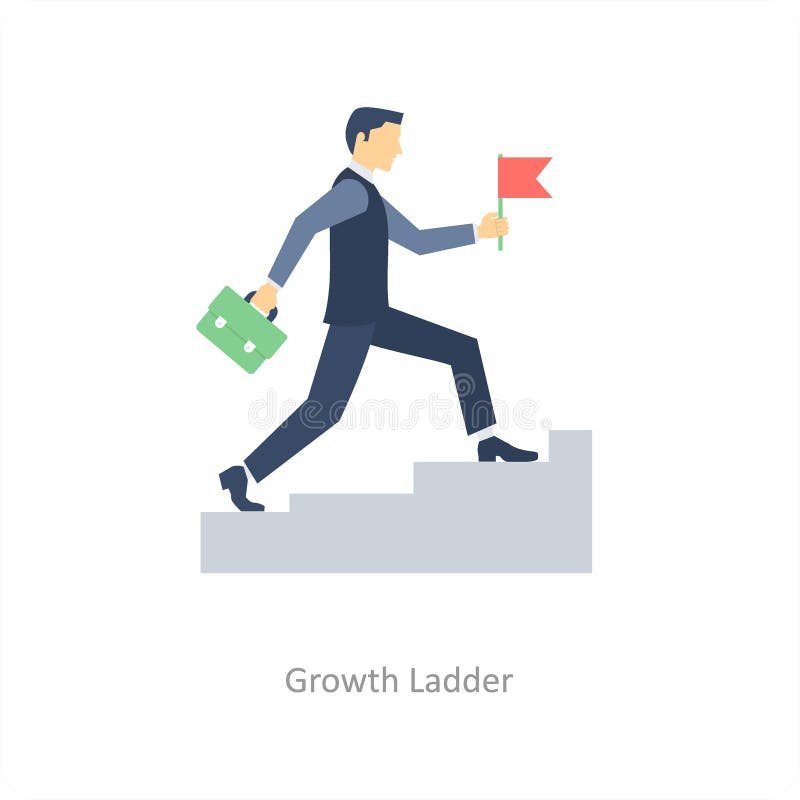 Growth Ladder stock vector. Illustration of increase - 264949887