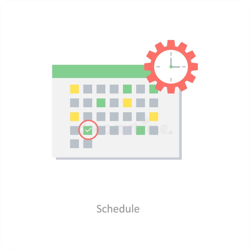 Schedule stock vector. Illustration of calendar, design - 264950002