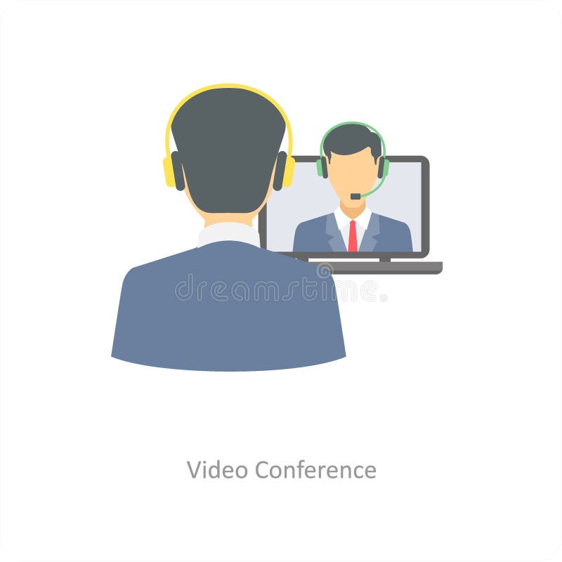 Video Conference stock vector. Illustration of design - 264949991