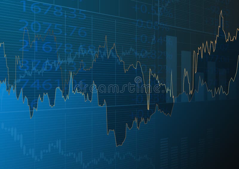 Business Background with Stock Charts Stock Vector - Illustration of ...