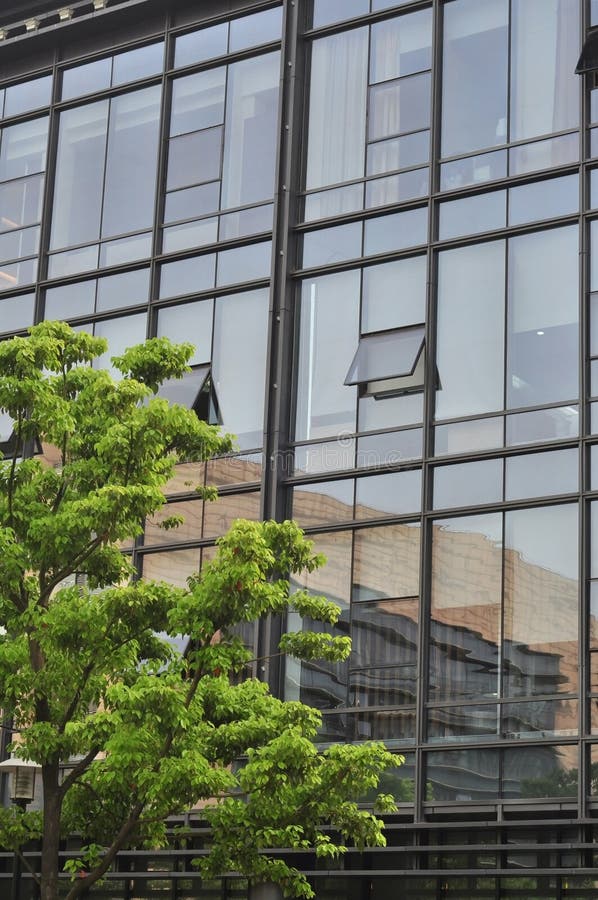 Business Background of Windows of Office Buildings Stock Image - Image ...