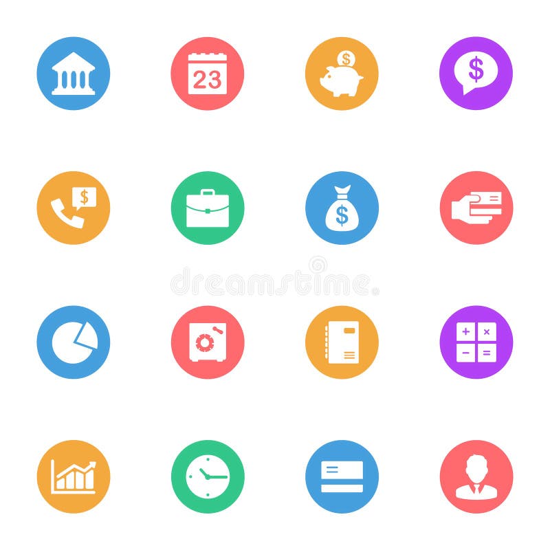 Business and Banking Flat Gray Icons Set of 16 Stock Vector ... Business and Banking Flat Gray Icons Set of 16 Stock Vector ...