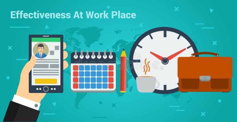 Business Banner - Effectiveness at Work Stock Vector - Illustration of ...