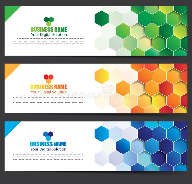 Business Banner and Header Template Set Stock Vector - Illustration of ...