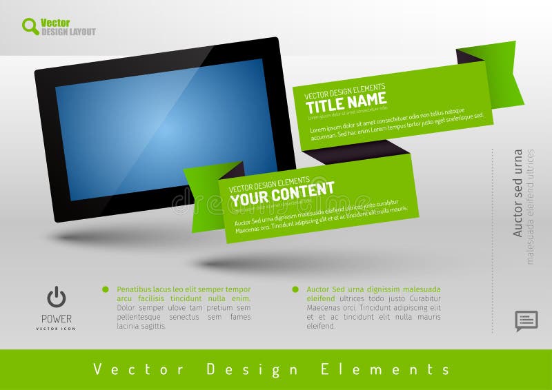 Business Banner with Modern Display. Vector Design Elements for Stock ...