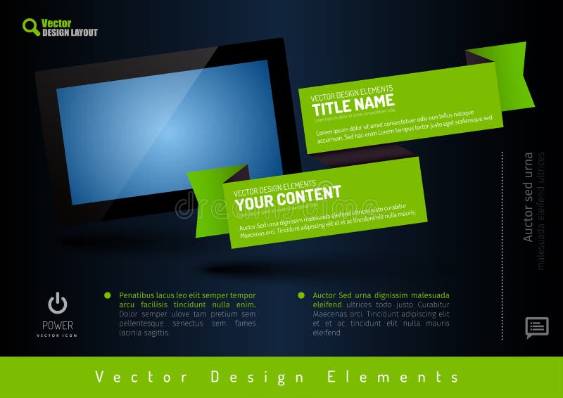 Business Banner with Modern Display. Vector Design Elements for Stock ...