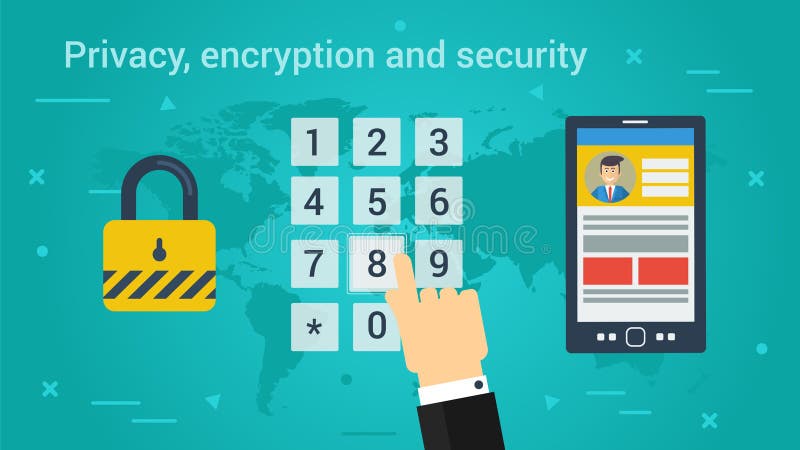 Business Banner - Privacy, Encryption and Security Stock Illustration ...