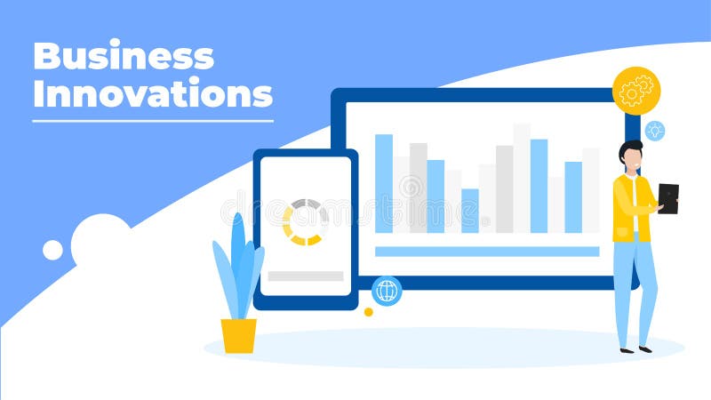 Business Banner Template Design People Innovation Stock Vector ...
