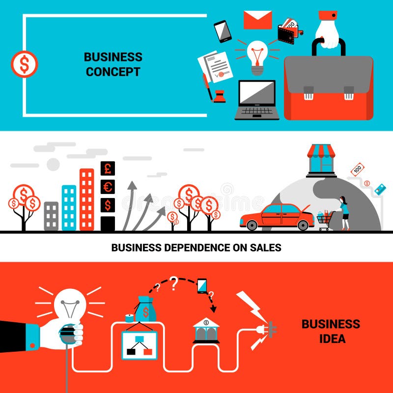 Business Banners Concept stock vector. Illustration of commerce - 62464363