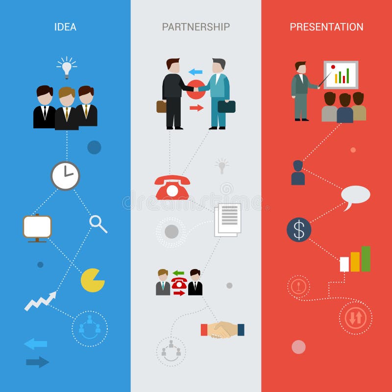 Partnership Banners Set stock vector. Illustration of management - 52408997