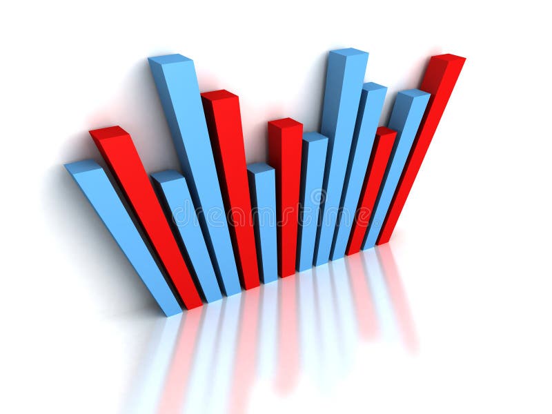 Business Bar Graph Diagram on White Background Stock Illustration ...