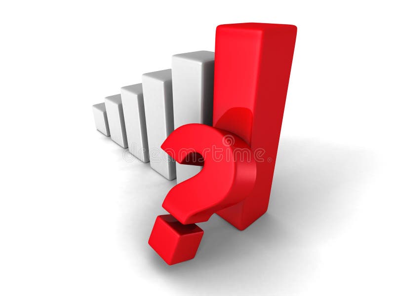 Graph with question mark stock illustration. Illustration of magenta ...
