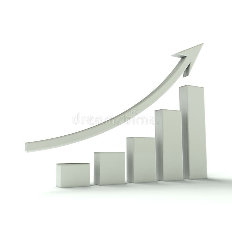 Business Bar graph white stock illustration. Illustration of cyan ...