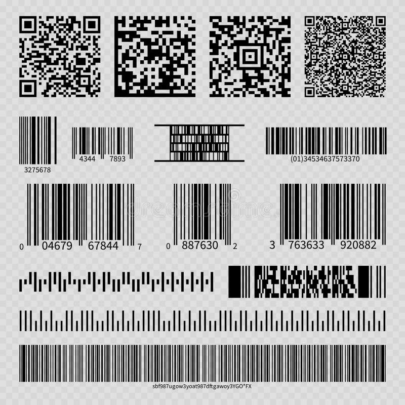 Bar and Qr Code Scanning Vector Thin Line Icons Stock Vector ...