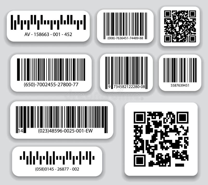 Realistic bar code icon. editorial photography. Illustration of product ...