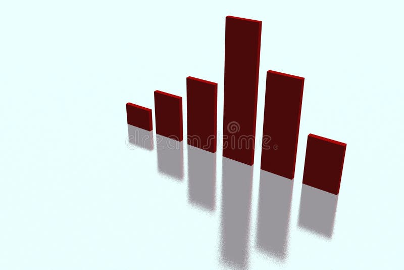 Stat Bars on a Sheet of Paper on a Clipboard with Pencil. Financial ...