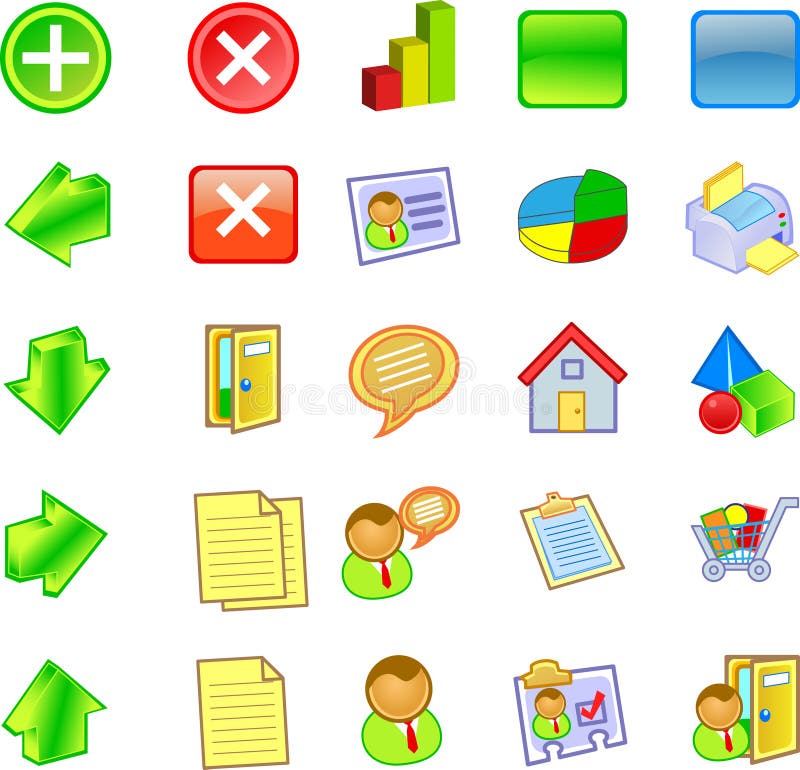 Business based icon pack stock vector. Illustration of office - 20231079