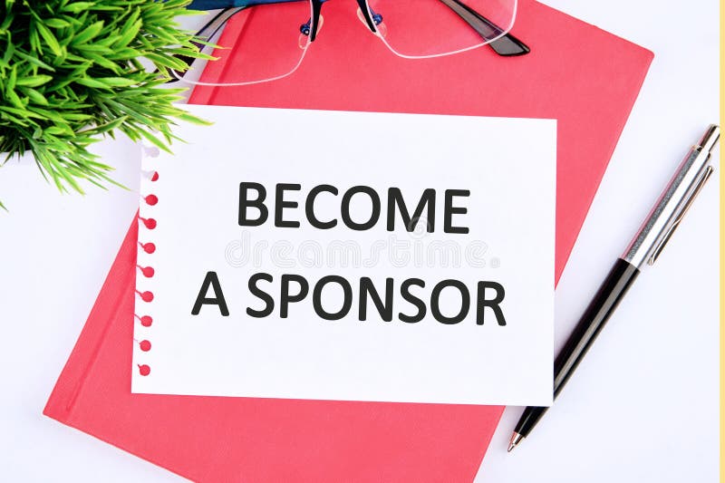 Business and Become a Sponsor Concept. Copy Space Stock Image - Image ...