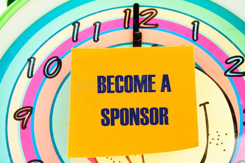Business and Become a Sponsor Concept. Copy Space Stock Photo - Image ...