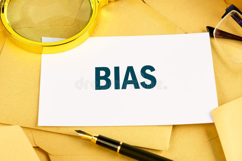 Business Bias Concept. BIAS on the Card Against the Background of ...