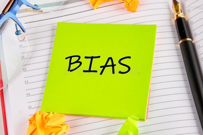 Business Bias Concept. BIAS on a Green Sticker on the Background of an ...