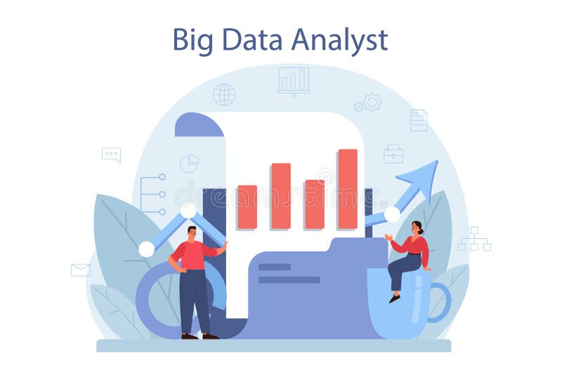 Business Big Data Analysis and Analytics Concept. Chart and Graph Stock ...