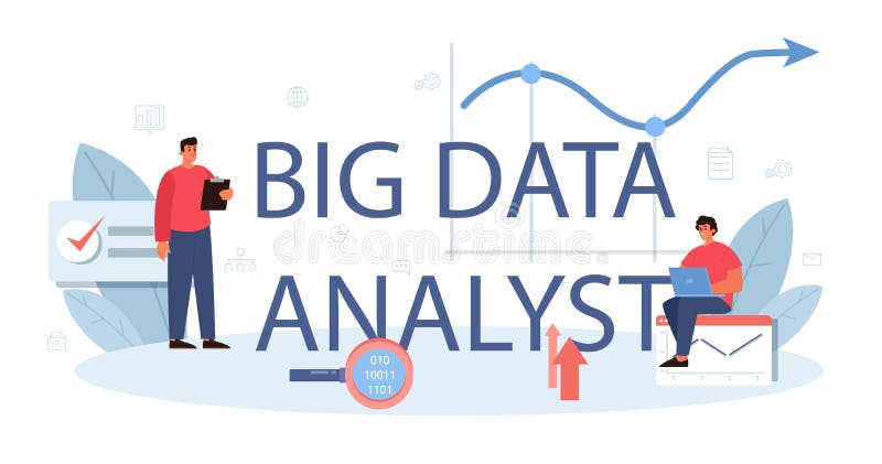 Business Big Data Analyst Typographic Header. Chart and Graph, Diagram ...