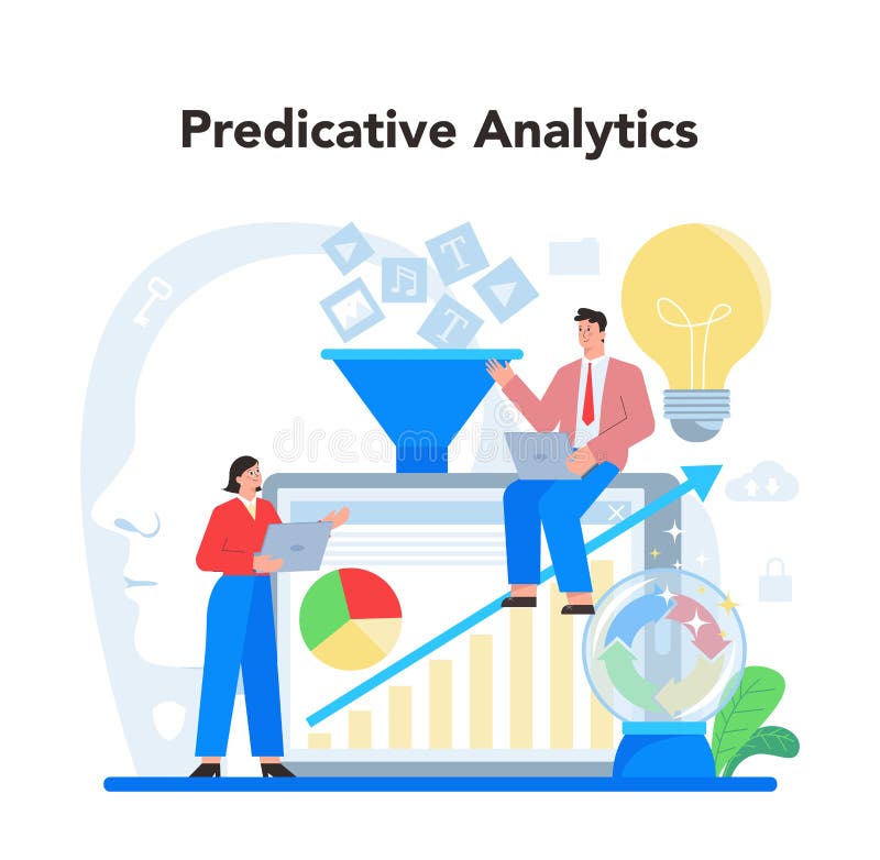 Business Big Data Analytics Concept. Chart and Graph Stock Vector ...