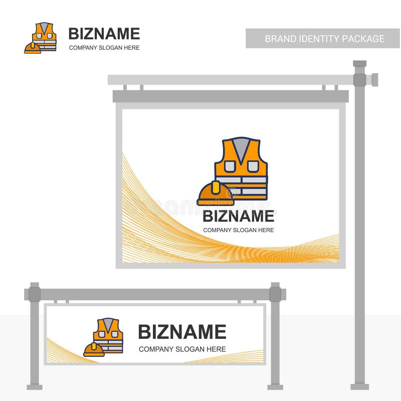 Business Bill Board Design with Labour Jacket Logo Stock Vector ...