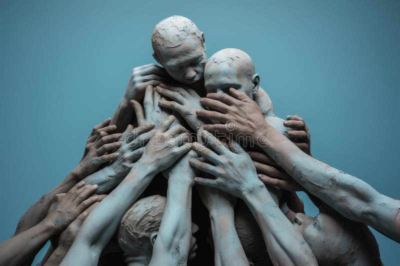 Support Stack Together Diverse Group Successful Meeting Hands Work ...