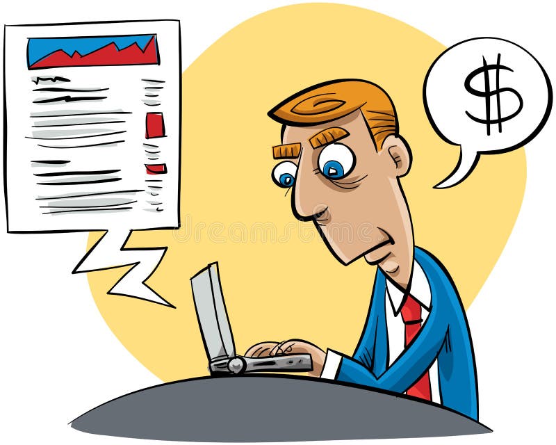 Cartoon Blogger stock illustration. Illustration of adult - 26763545
