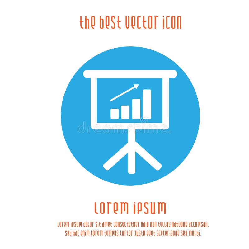 Business Board Chart Presentation Vector Icon Eps 10. Simple Isolated Graph Meeting Stock Vector ...