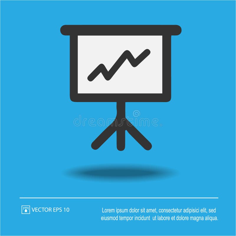 Business Board Chart Presentation Vector Icon Eps 10. Simple Isolated ...