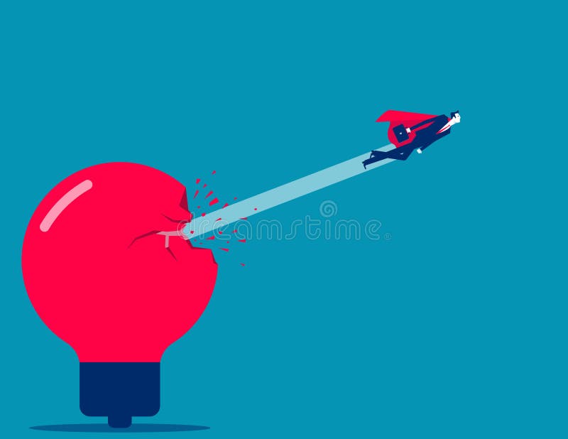 Business with Breaking New Ground, Business Innovation Vector Flat ...