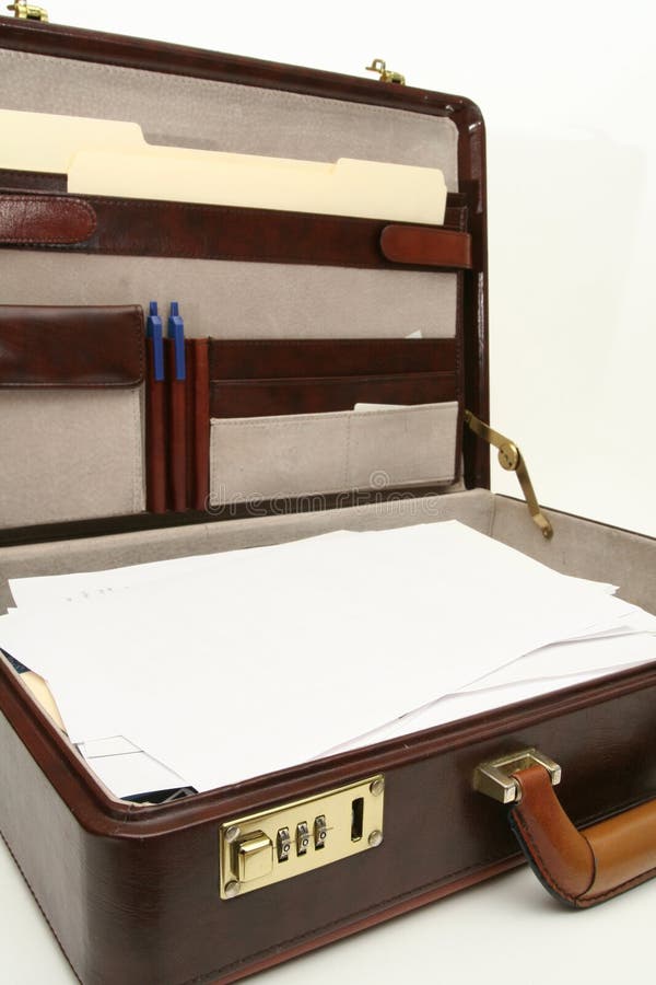 Business Man with Briefcase Talking on Phone Stock Image - Image of ...