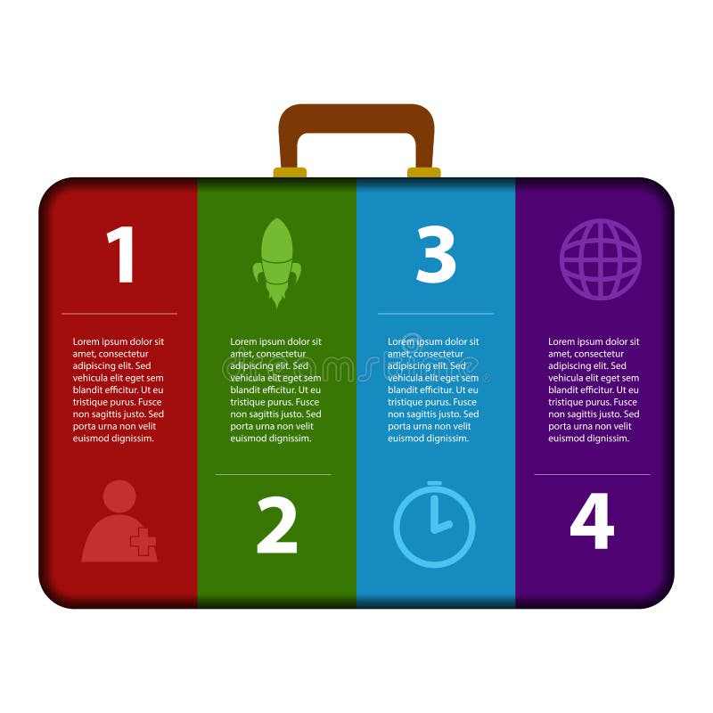 Business Briefcase Shaped Infographic Stock Vector - Illustration of ...