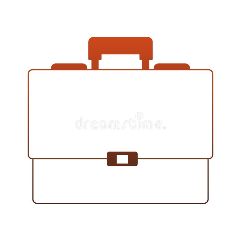 Business Briefcase Symbol Red Lines Stock Vector - Illustration of ...
